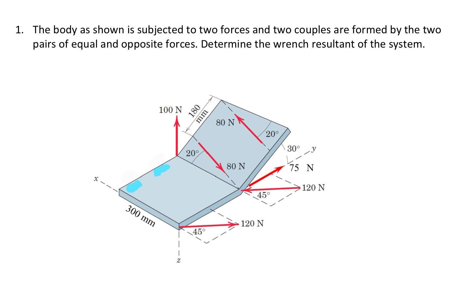 Solved The body as shown is subjected to two forces and two | Chegg.com