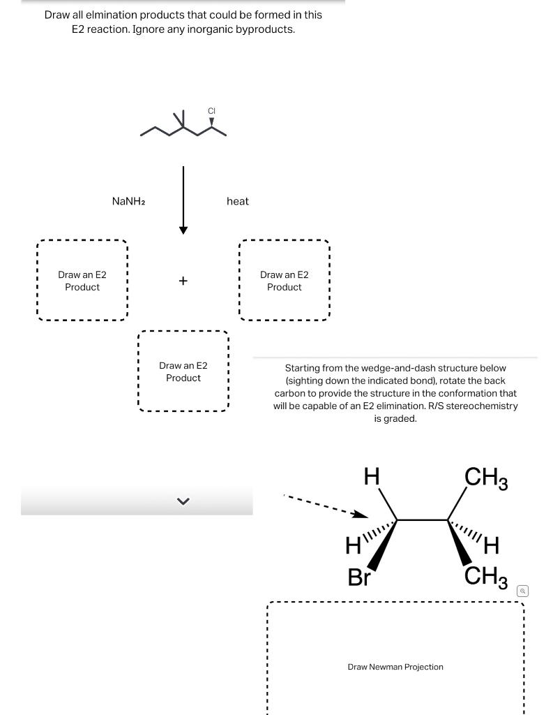 Solved Draw all elmination products that could be formed in | Chegg.com
