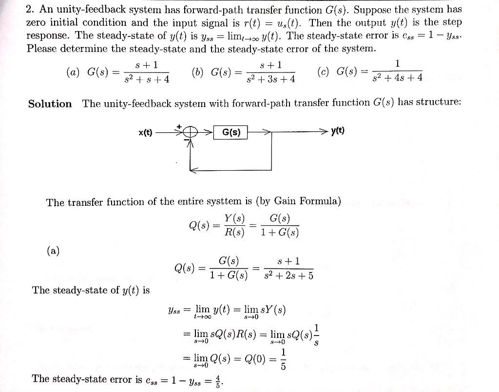 Solved 2. An unity-feedback system has forward-path transfer | Chegg.com