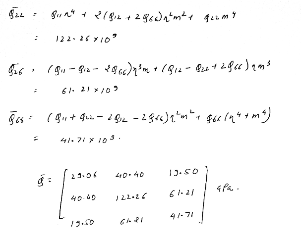 (Solved) - Find (1) the extensional stiffness matrix and (2) the ...