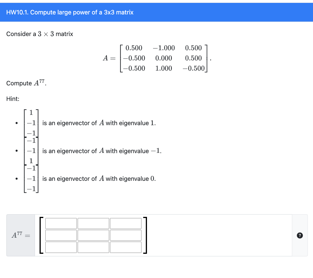 Solved Consider a 3×3 matrix | Chegg.com