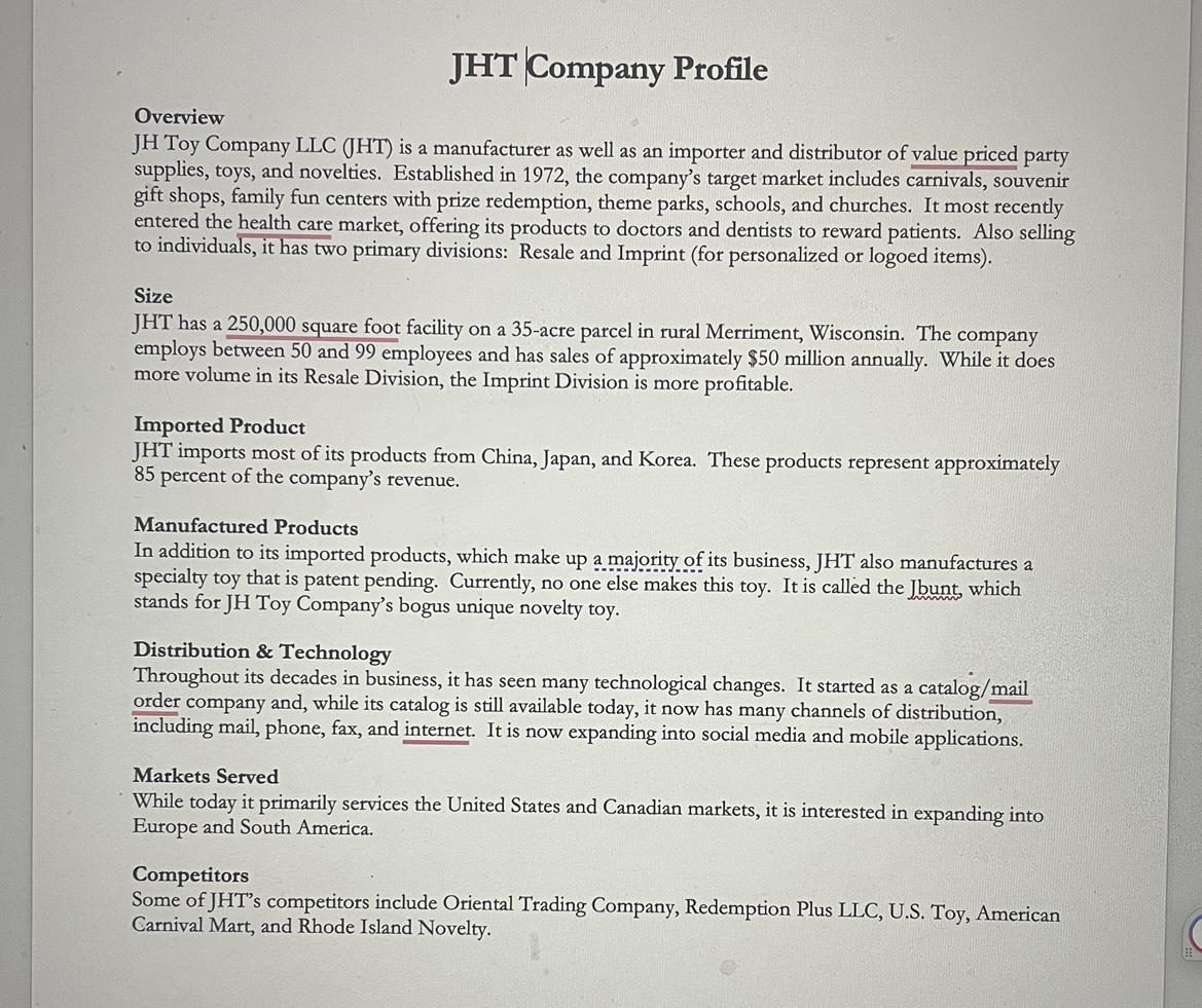 Solved Rank Countries :Using the JHT company profile, and | Chegg.com