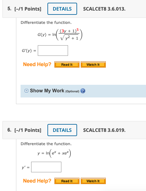 Solved 5. [-/1 Points) DETAILS SCALCET8 3.6.013. | Chegg.com