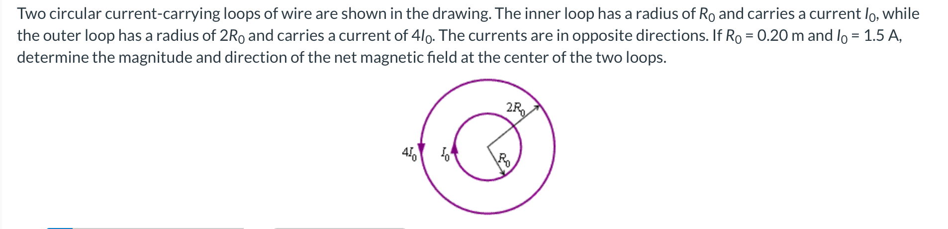 Solved Two circular current-carrying loops of wire are shown | Chegg.com