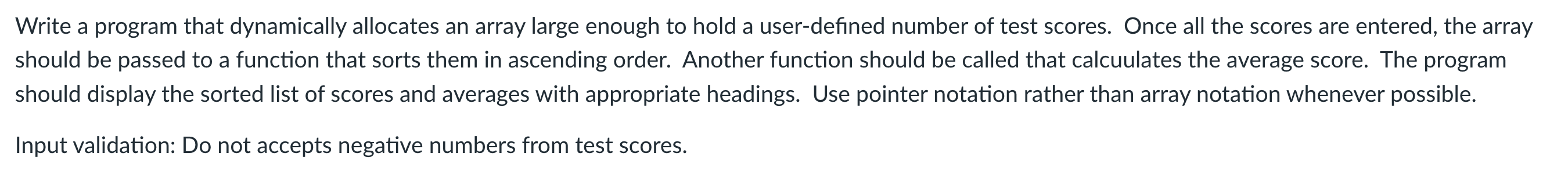 Solved Write A Program That Dynamically Allocates An Array 6842