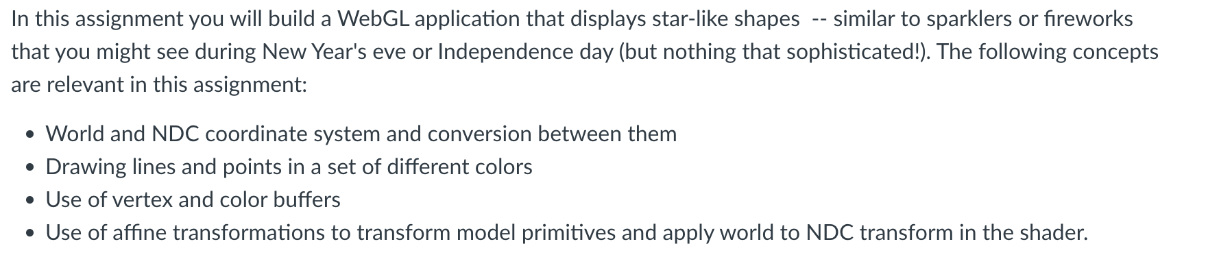 Solved In this assignment you will build a WebGL application | Chegg.com