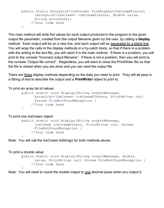 Solved Programming Project 7 - Ice Cream Analysis 2 Note: | Chegg.com