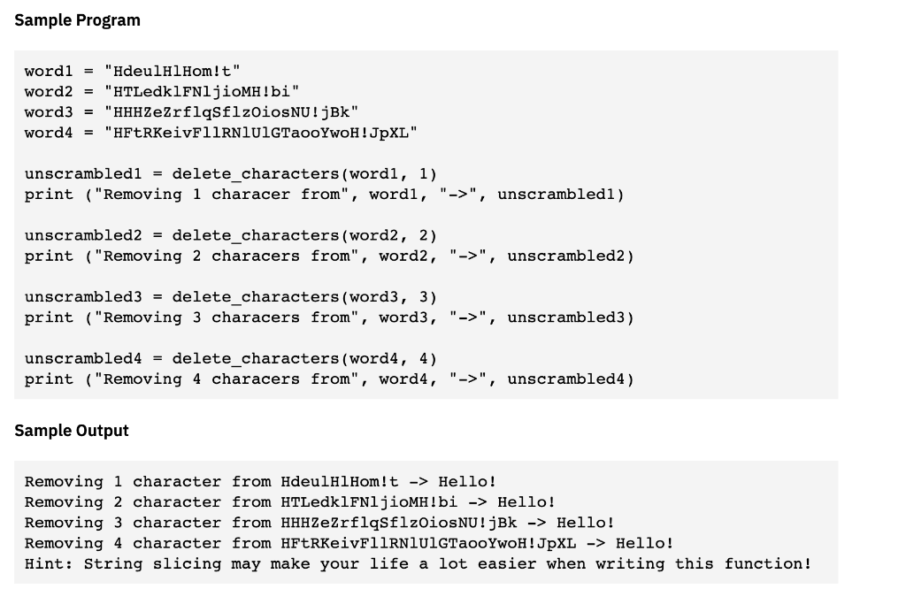 Solved For this part you will be writing a series of | Chegg.com