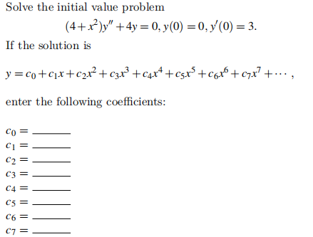Solved Solve the initial value problem | Chegg.com