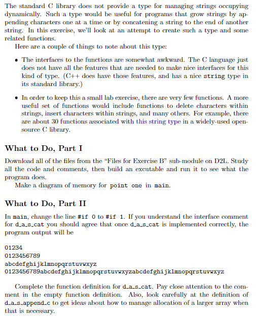 Solved The standard C library does not provide a type for | Chegg.com