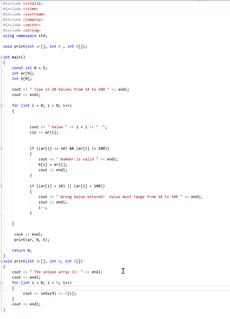 Solved Can only use one dimensional array, for loops, if and | Chegg.com