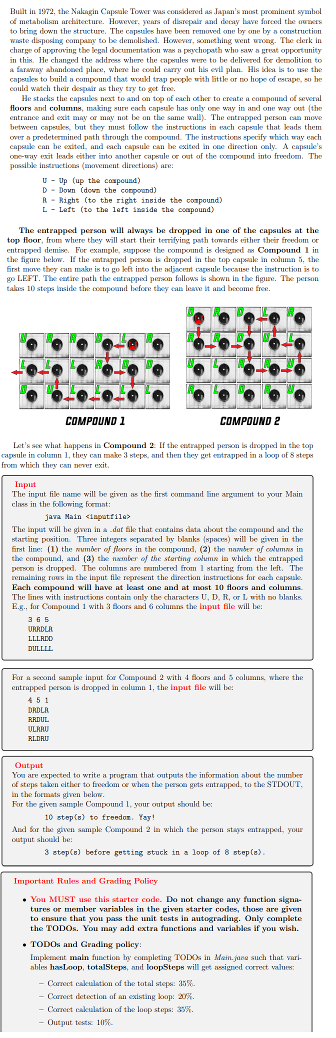 Solved STARTER CODE: import java.io.IOException; public | Chegg.com