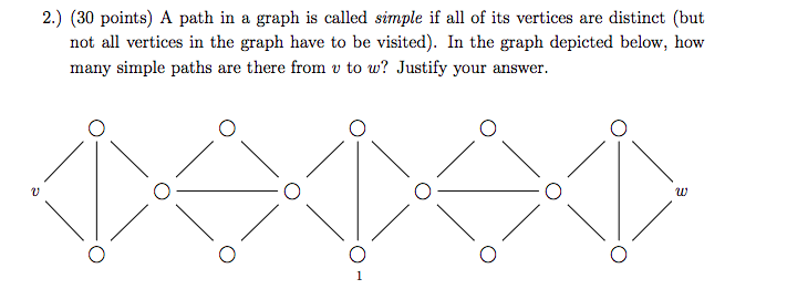 2.) (30 points) A path in a graph is called simple if | Chegg.com