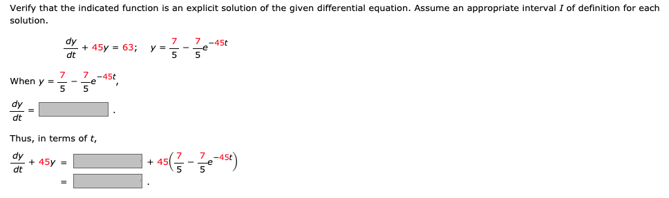 Solved Verify that the indicated function is an explicit | Chegg.com