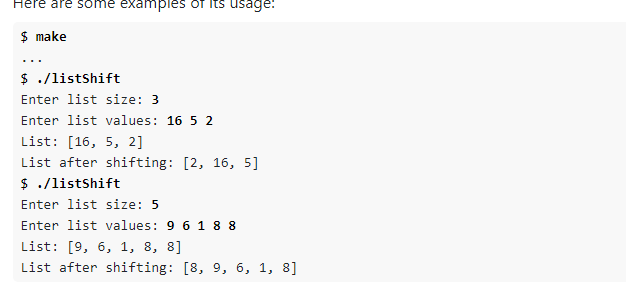 Solved This function should use recursion to shift the given | Chegg.com