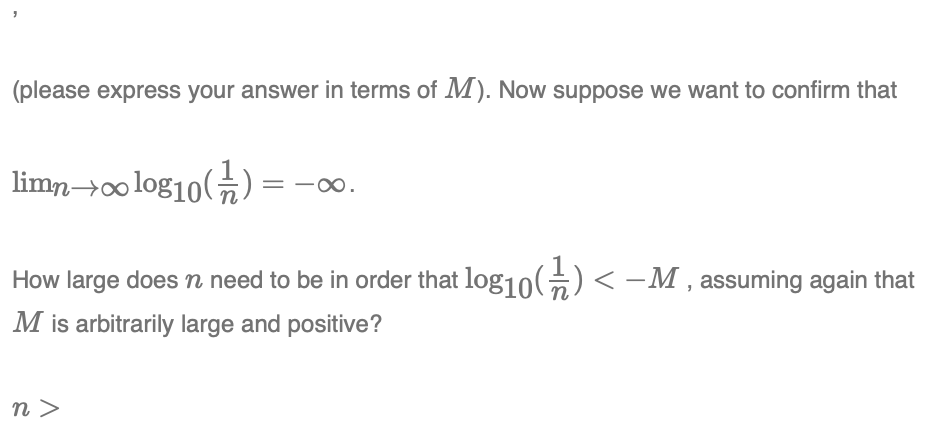 Solved Consider the sequence f(n) = log10(n) to be monotone | Chegg.com