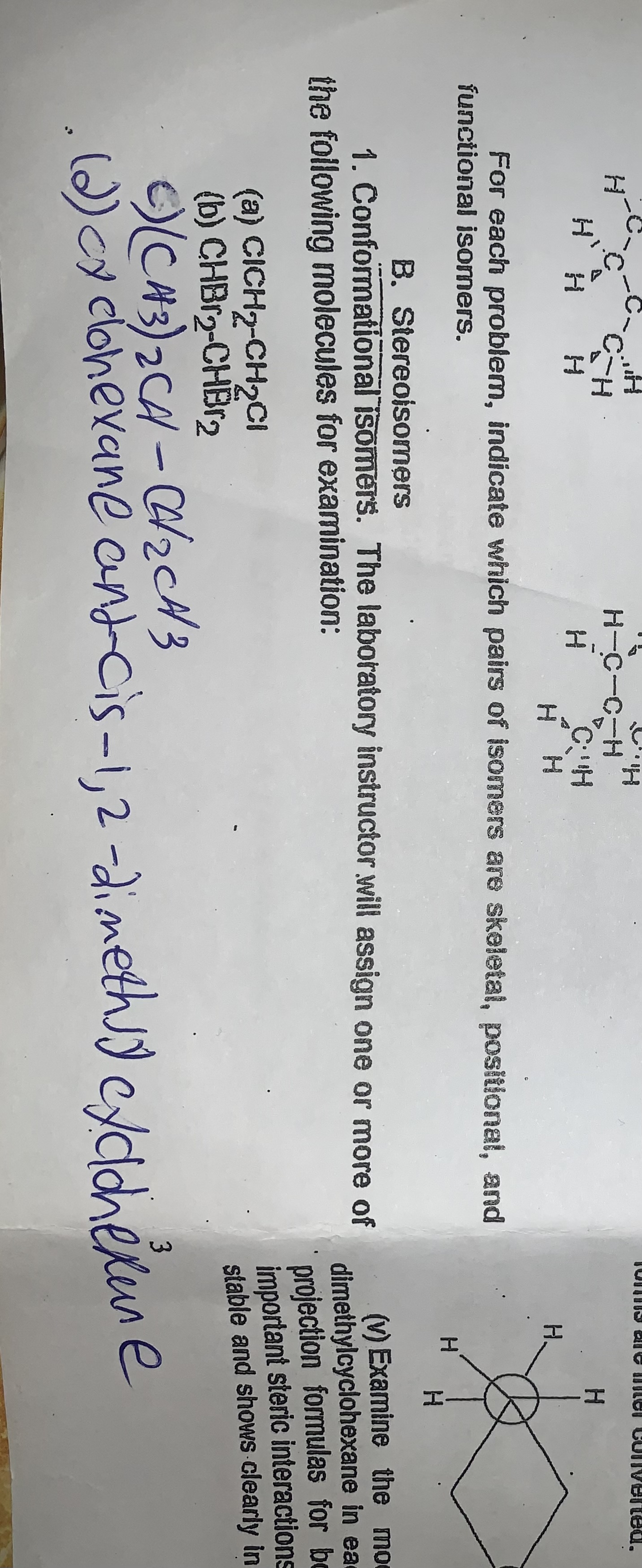 Solved for each problem indicate which pairs of isomers are | Chegg.com