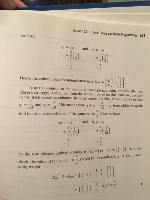 Solved Solve using linear programming (matrix) see | Chegg.com Solved Solve using linear programming (matrix) see | Chegg.com
