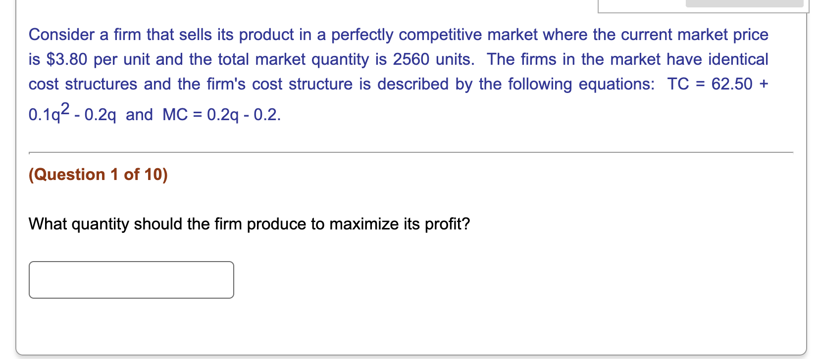 Solved Consider a firm that sells its product in a perfectly | Chegg.com