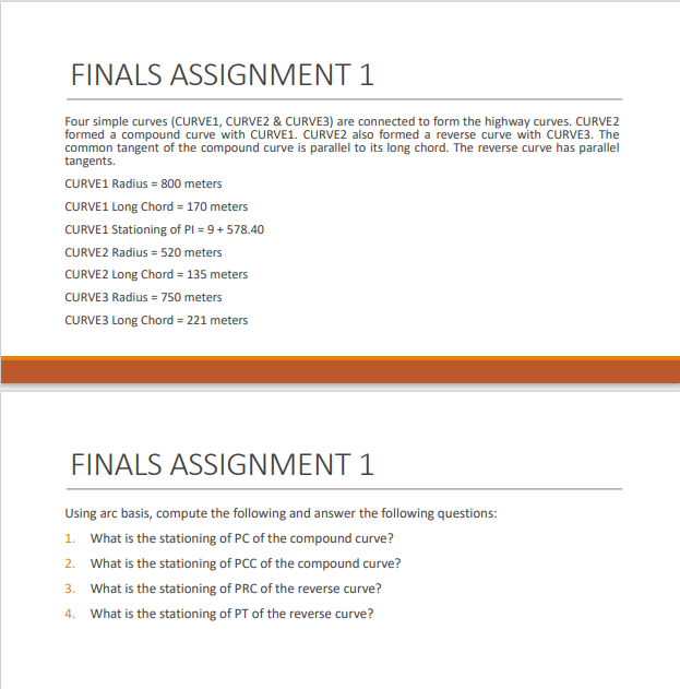 Solved FINALS ASSIGNMENT 1 Four simple curves (CURVE1, CURVE | Chegg.com