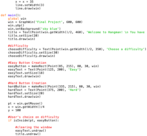 Solved Complete this python project Hangman: 1. making | Chegg.com
