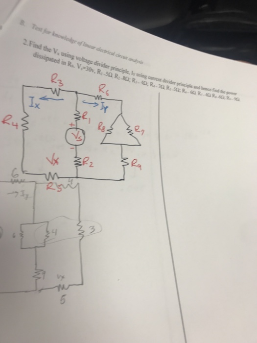 Solved 2 Find the V, using voltage divider principle, r win | Chegg.com