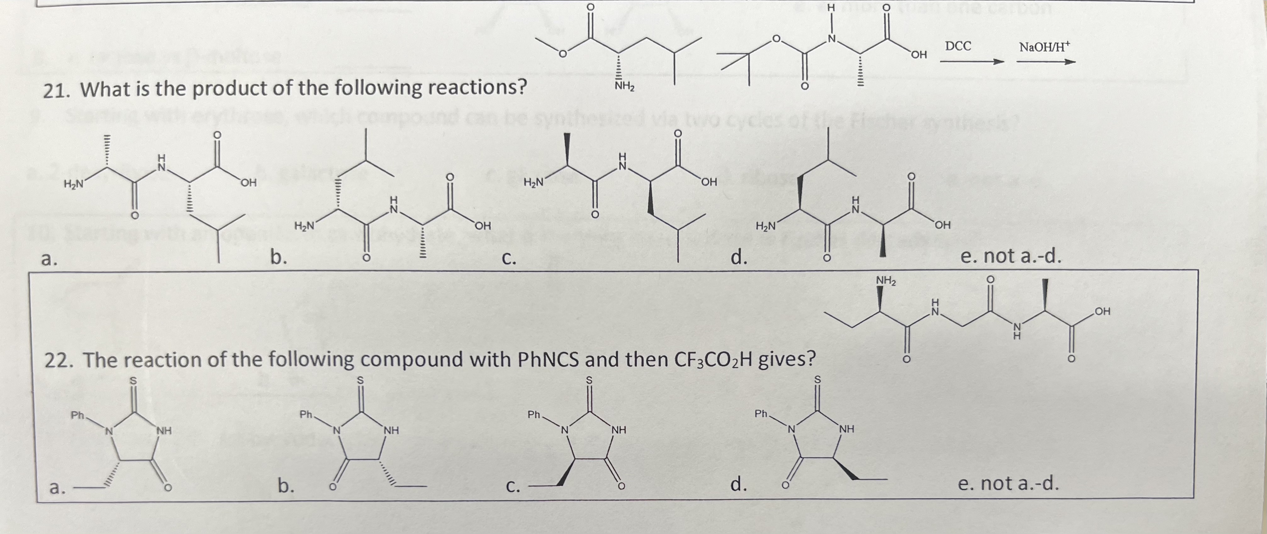21. What is the product of the following reactions? | Chegg.com