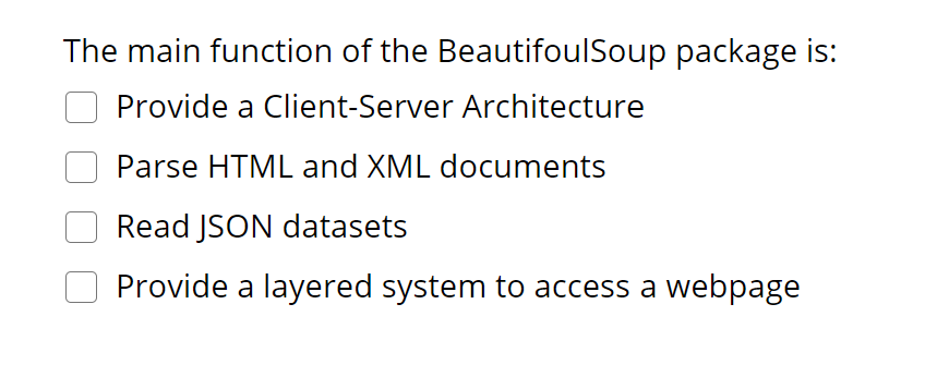Solved One of the main characteristics of a RESTful API is: | Chegg.com