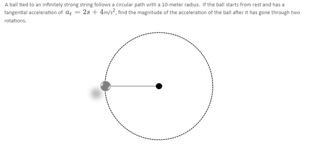 Solved A ball tied to an infinitely strong string follows a | Chegg.com