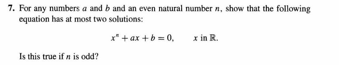 Solved 7. For any numbers a and b and an even natural number | Chegg.com