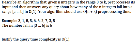 Solved Describe an algorithm that, given n integers in the | Chegg.com