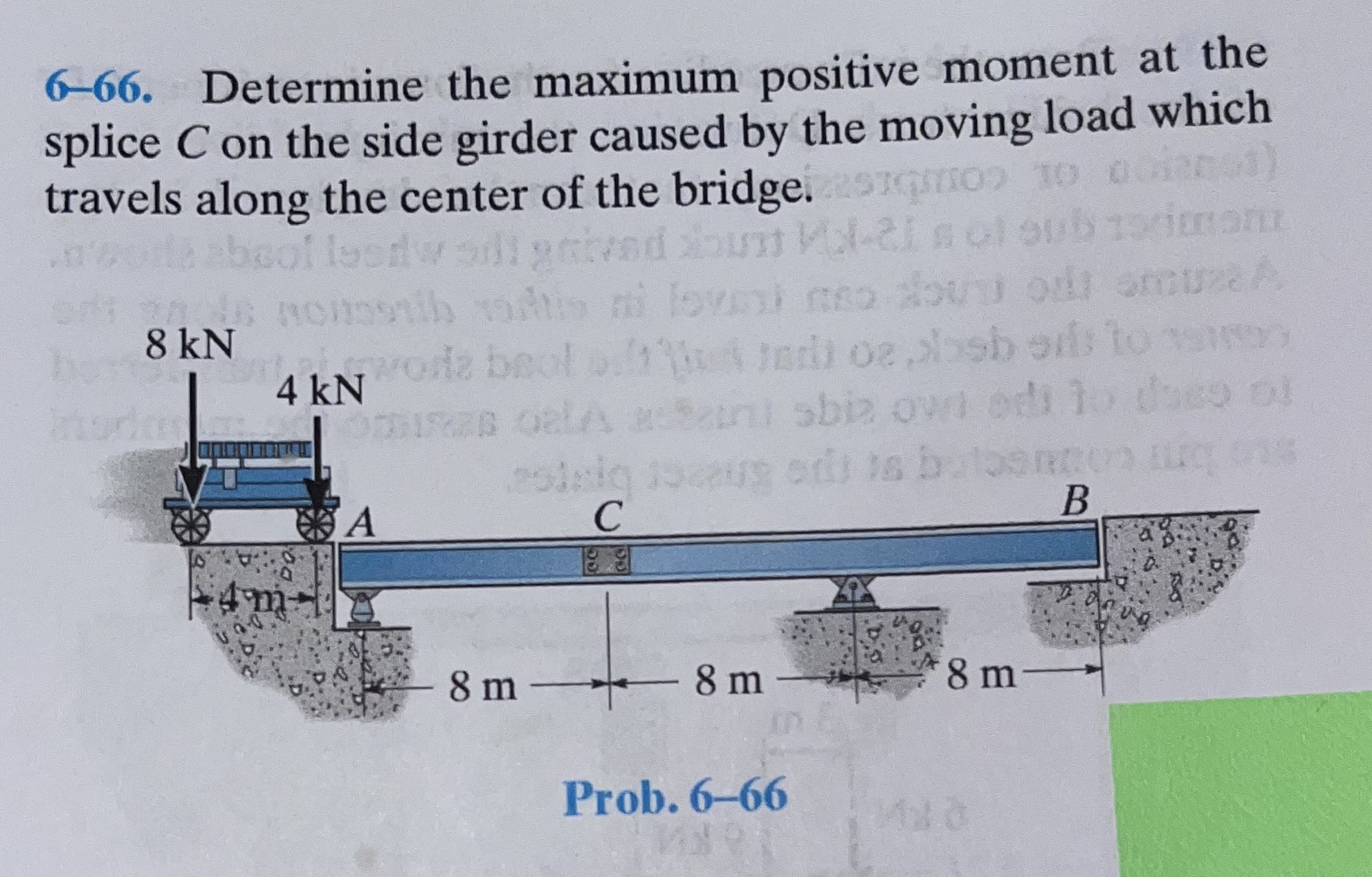Solved 6-66. ﻿Determine the maximum positive moment at the | Chegg.com