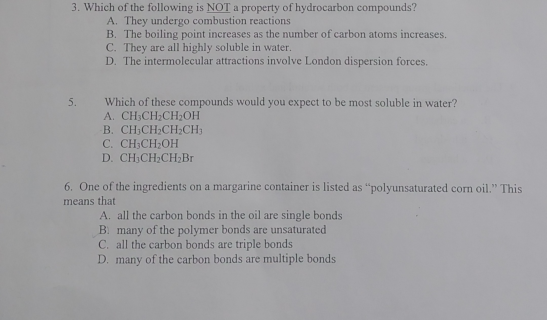 Solved 3. Which of the following is NOT a property of | Chegg.com