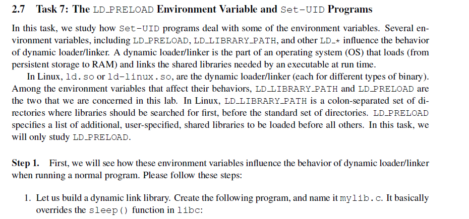 Solved 27 Task 7 The Ldpreload Environment Variable And 7180