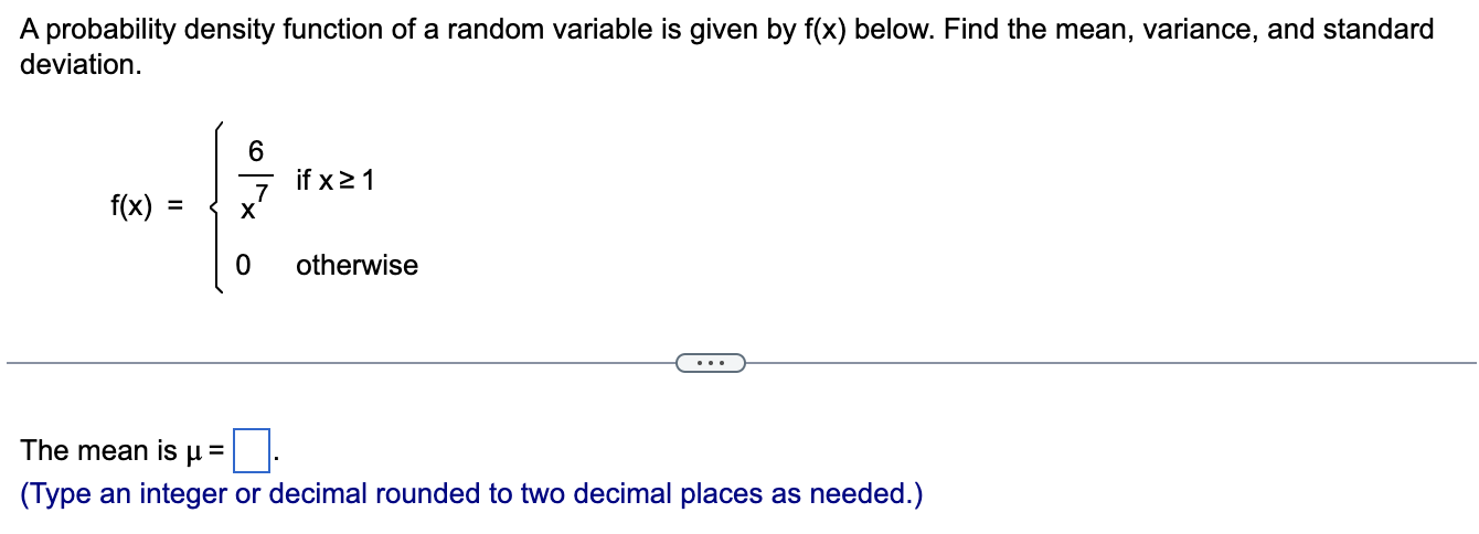 Solved A probability density function of a random variable | Chegg.com