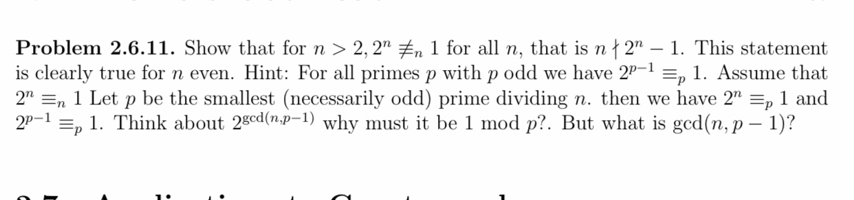 Solved Problem 2.6.11. Show that for n > 2,2" En 1 for all | Chegg.com