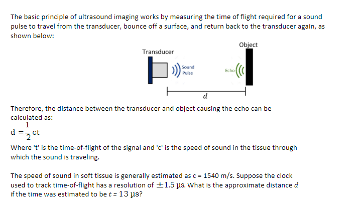Solved The basic principle of ultrasound imaging works by | Chegg.com
