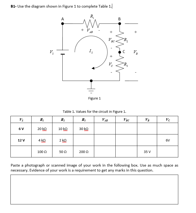 Solved B1- Use the diagram shown in Figure 1 to complete | Chegg.com