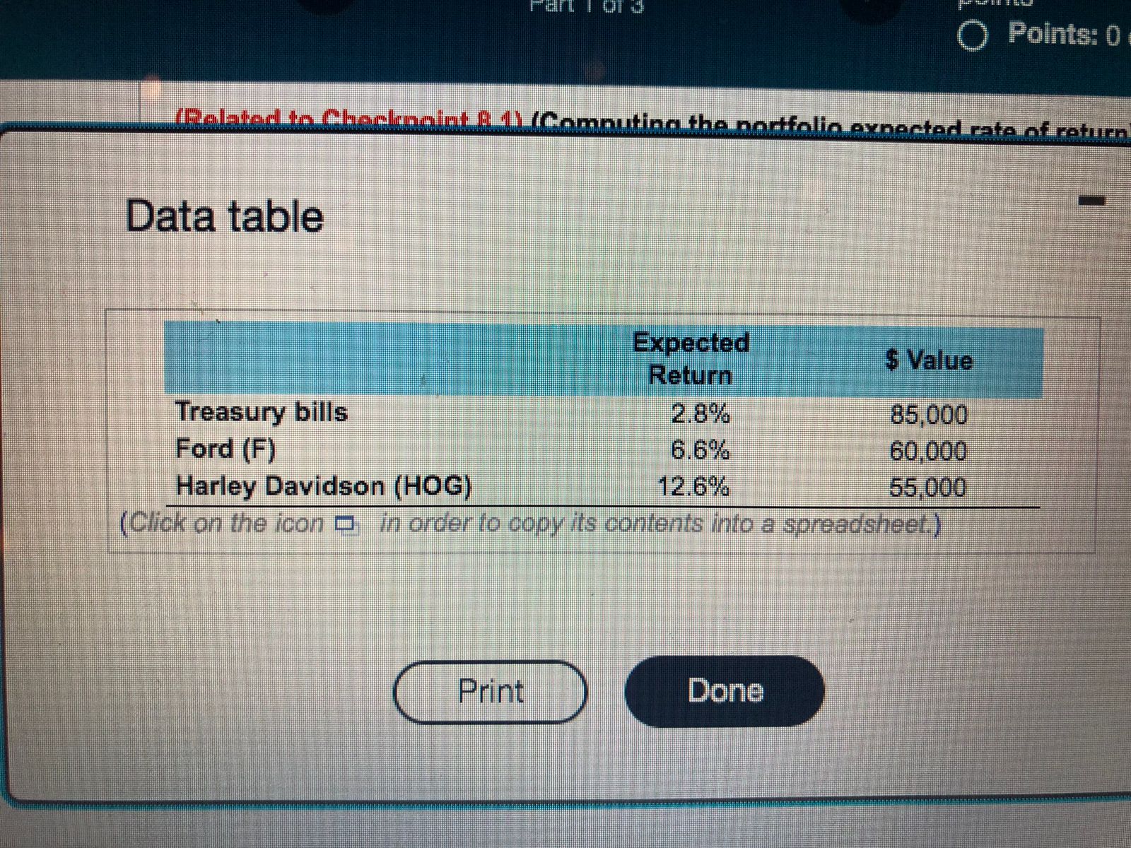 Solved Data table(Related to Checkpoint 8.1) (Computing the | Chegg.com