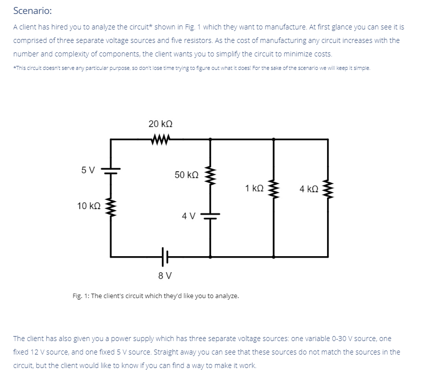 Solved Tasks Simplify the circuit presented in the scenario | Chegg.com