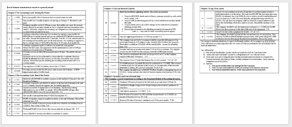 Accounting Cycle Project First open up the file: 1) | Chegg.com