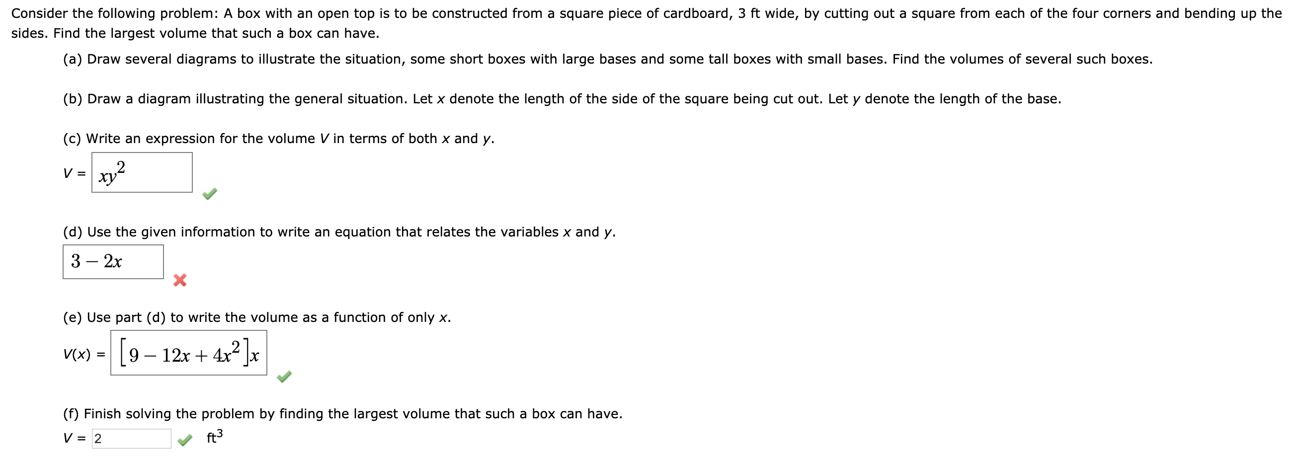 Solved Consider the following problem: A box with an open | Chegg.com