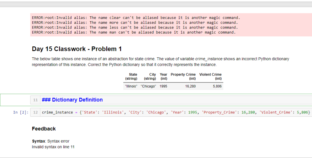 Solved Errorroot Invalid Alias The Name Clear Cant Be