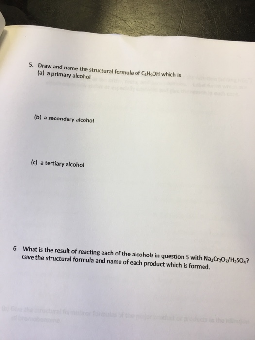 Solved Draw and name the structural formula of C_4H_9OH | Chegg.com