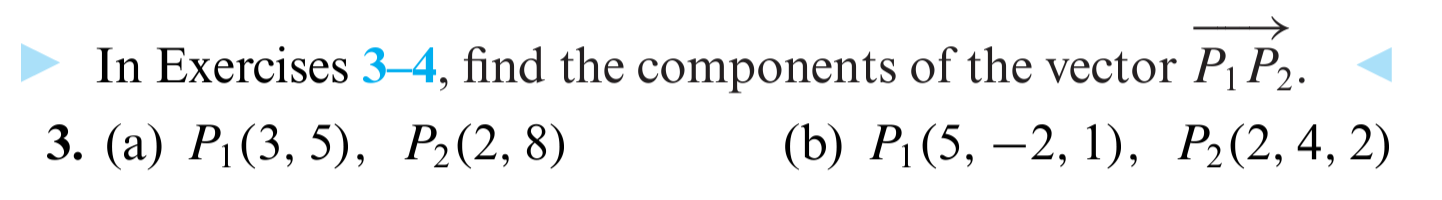 Solved In Exercises 3-4, ﻿find the components of the vector | Chegg.com