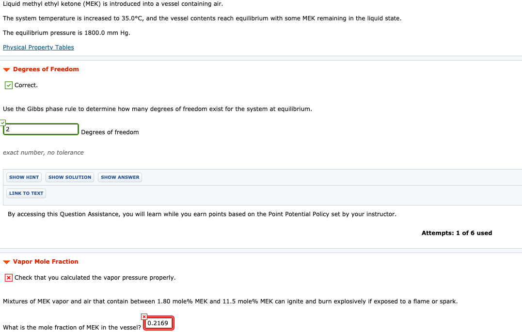 Solved Liquid methyl ethyl ketone (MEK) is introduced into a | Chegg.com