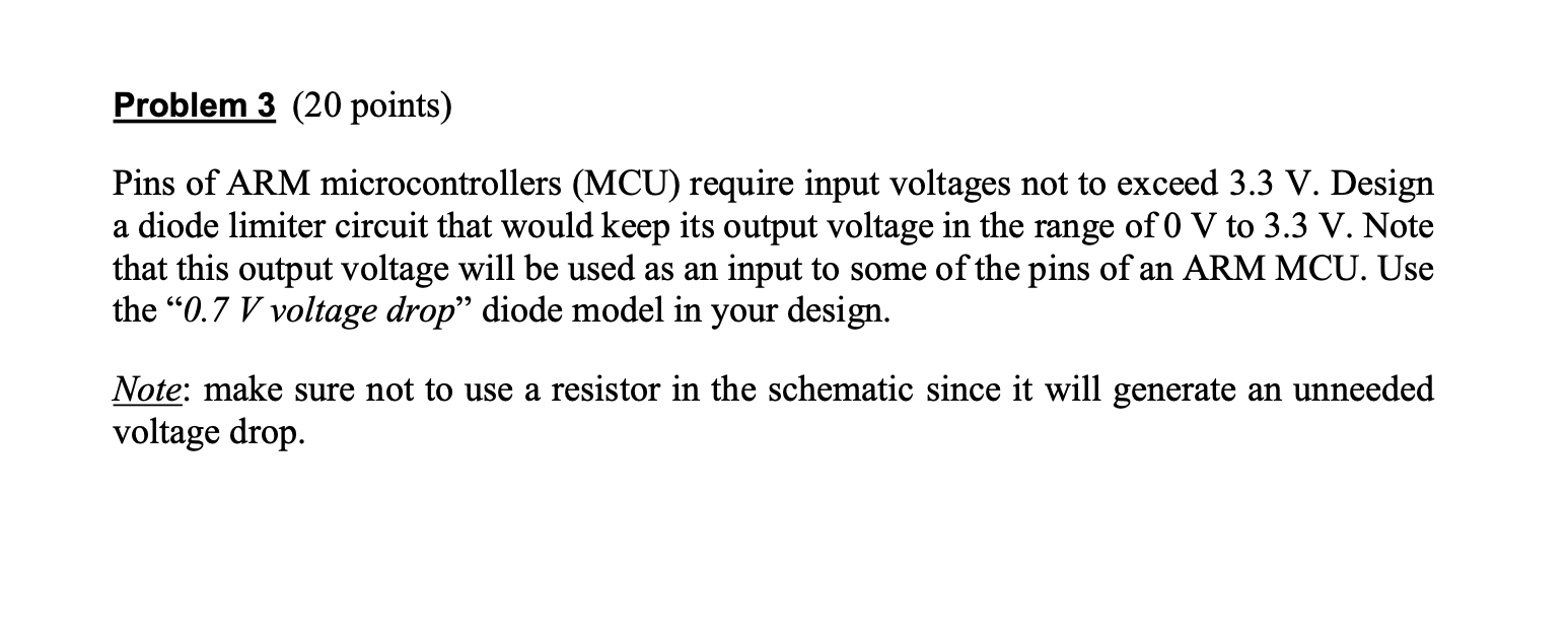 Problem 3 (20 points) Pins of ARM microcontrollers | Chegg.com