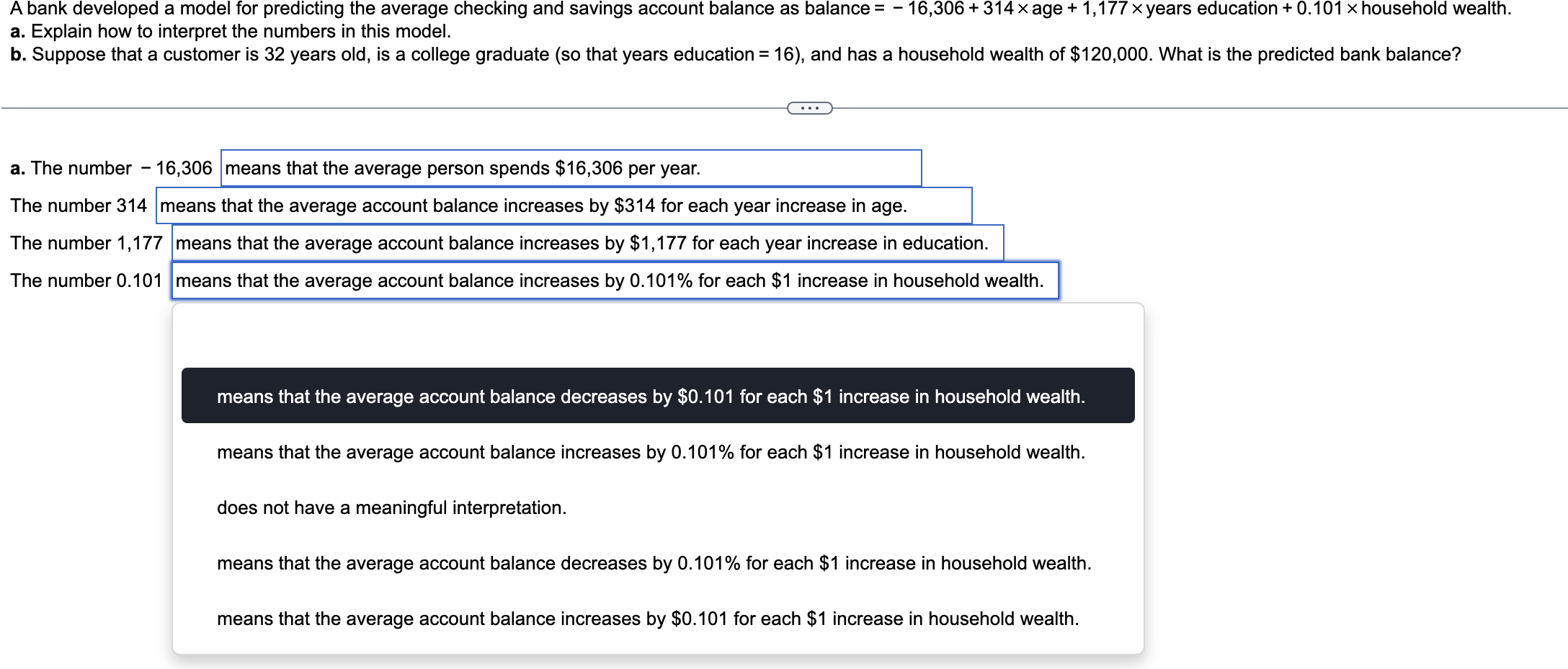 Solved A bank developed a model for predicting the average | Chegg.com