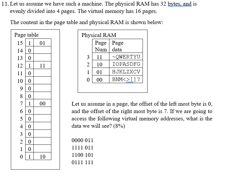 Solved 11. Let us assume we have such a machine. The | Chegg.com