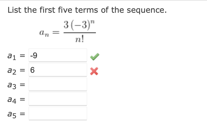 Solved List the first five terms of the sequence. | Chegg.com